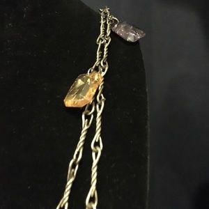 Jewelry | Silver Tone Chain With Large Plastic Colored Rocks | Poshmark